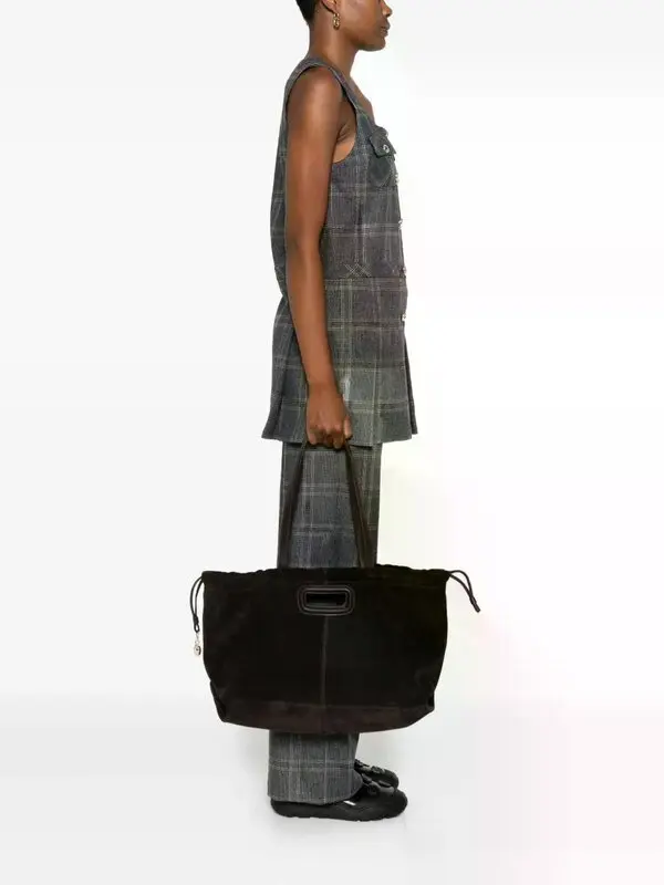 Maje Suede Top-handle Tote Bag - Brown