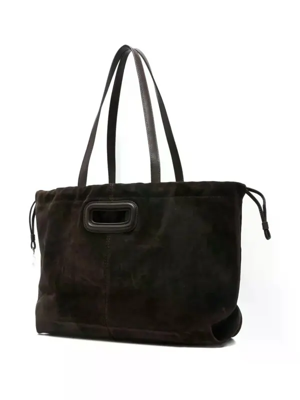 Maje Suede Top-handle Tote Bag - Brown