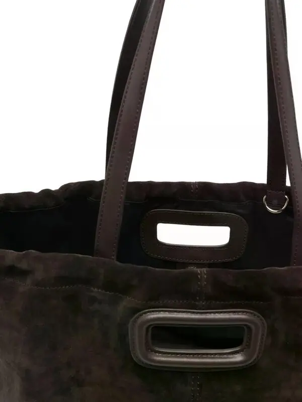 Maje Suede Top-handle Tote Bag - Brown
