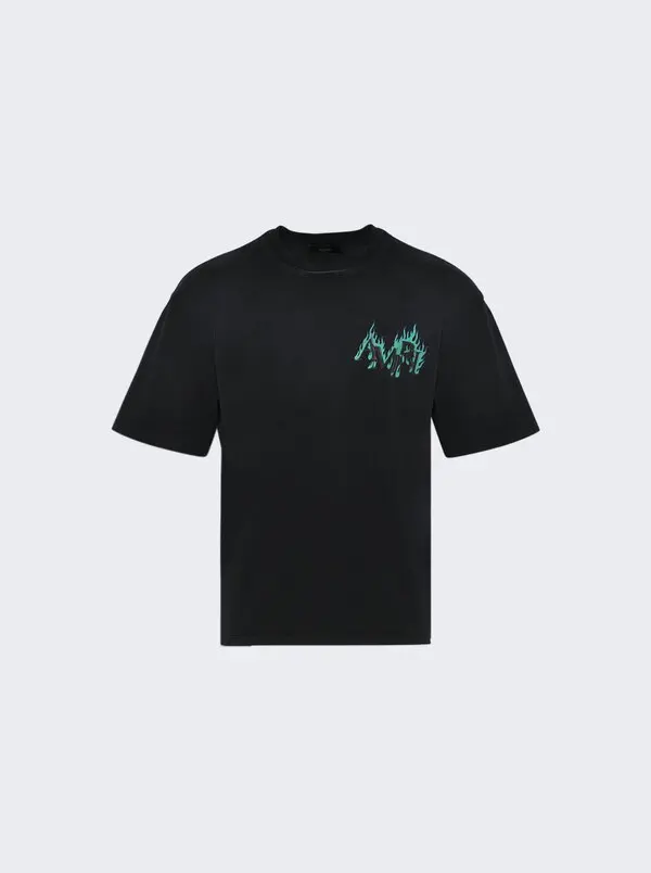 Amiri Flames Os Tee - Black