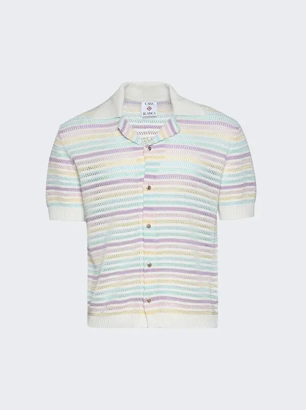 Casablanca Flower Crochet Polo Multi - Multicolor