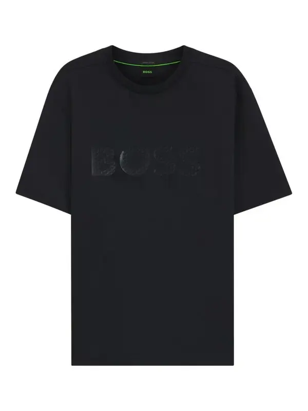 BOSS Logo-detail Crew-neck T-shirt - Black