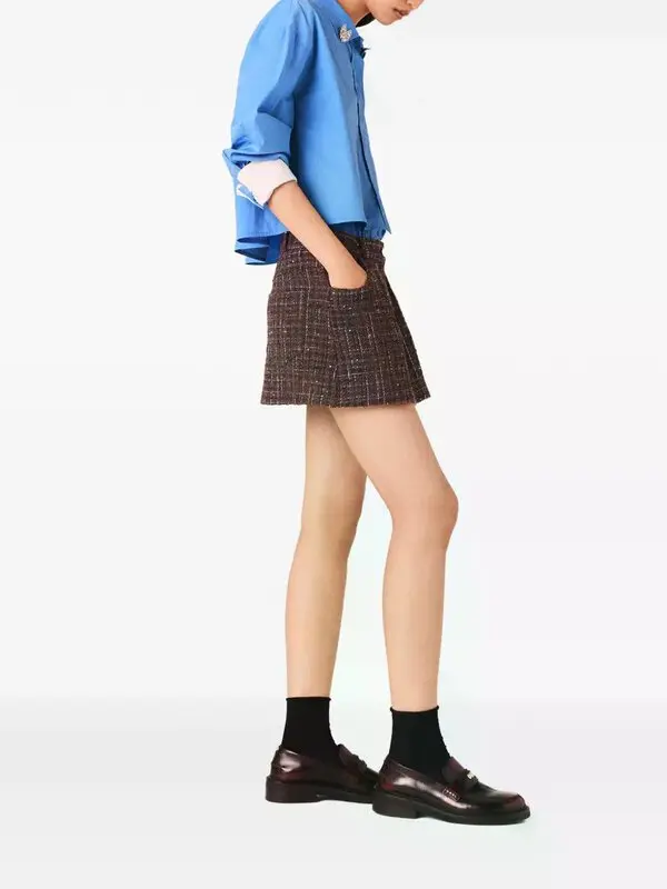 Maje Button Mini Skirt