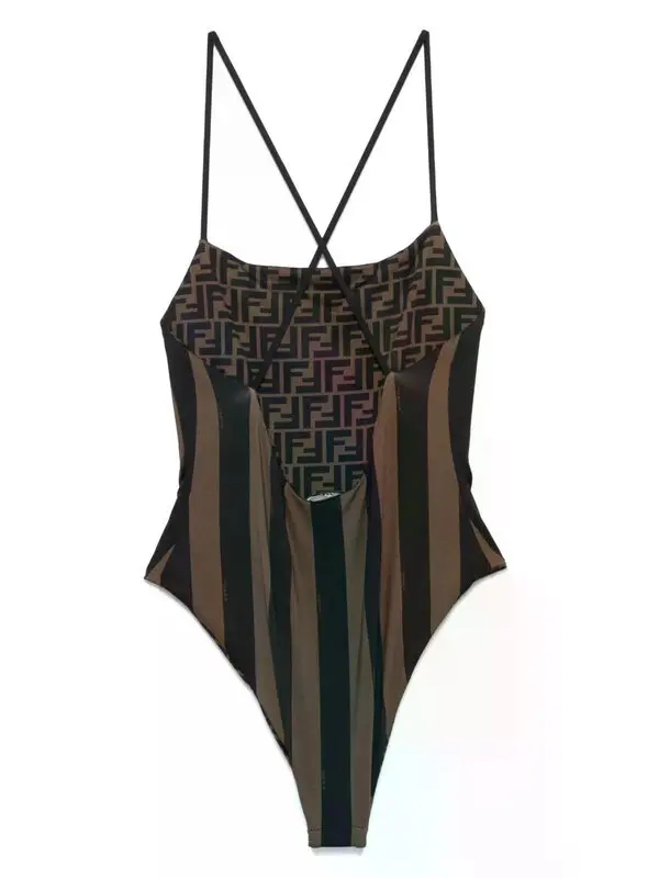 Fendi Patterned Reversible Swimsuit