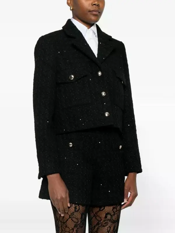 Maje Sequin-embellished Tweed Blazer