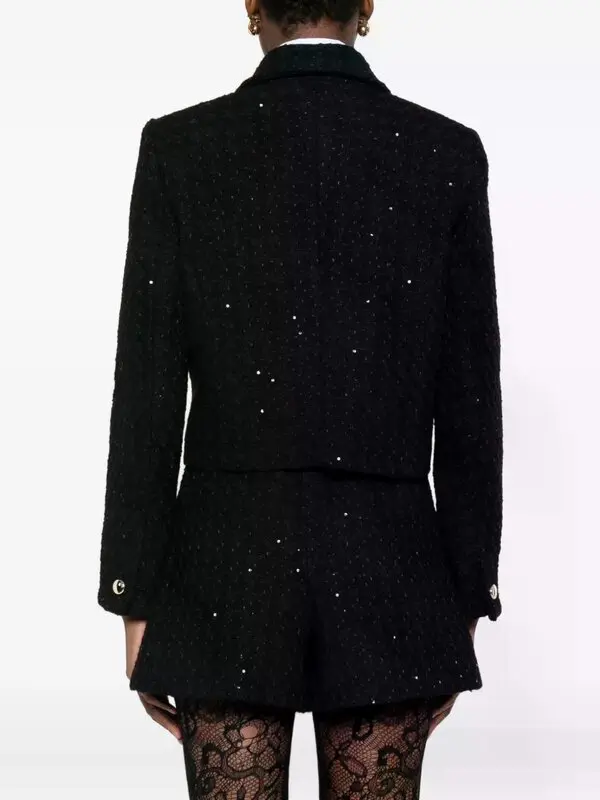 Maje Sequin-embellished Tweed Blazer