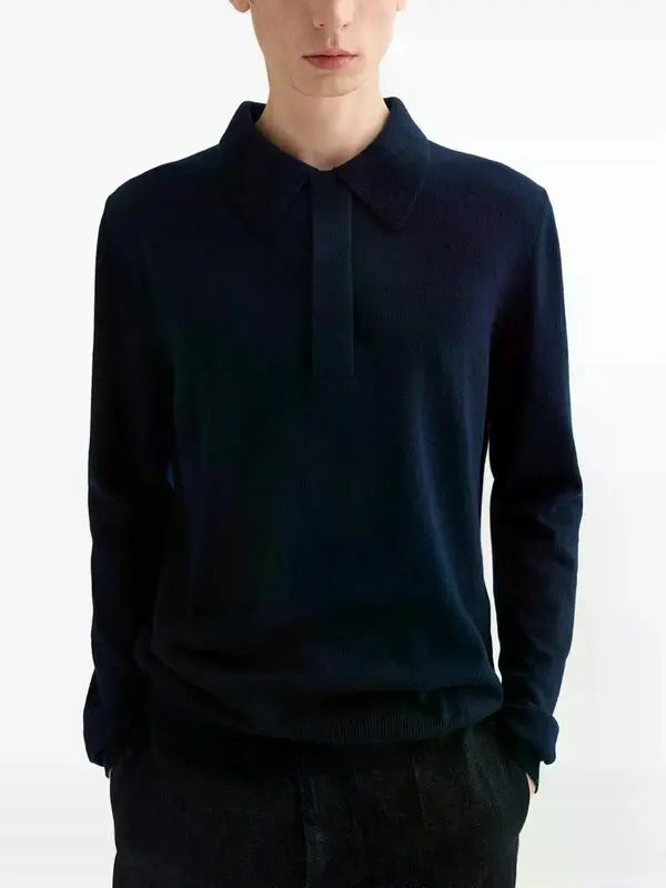 JIL SANDER Long-sleeved Polo Sweater