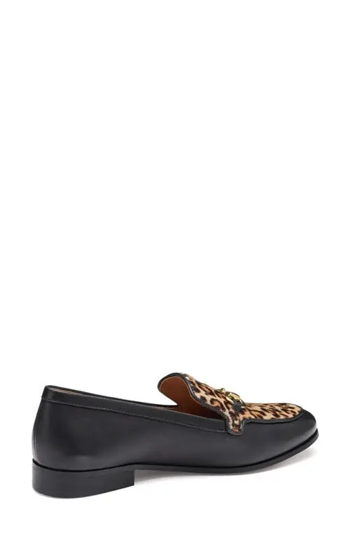 Johnston & Murphy Ali Genuine Calf Hair Bit Loafer - Black Leopard