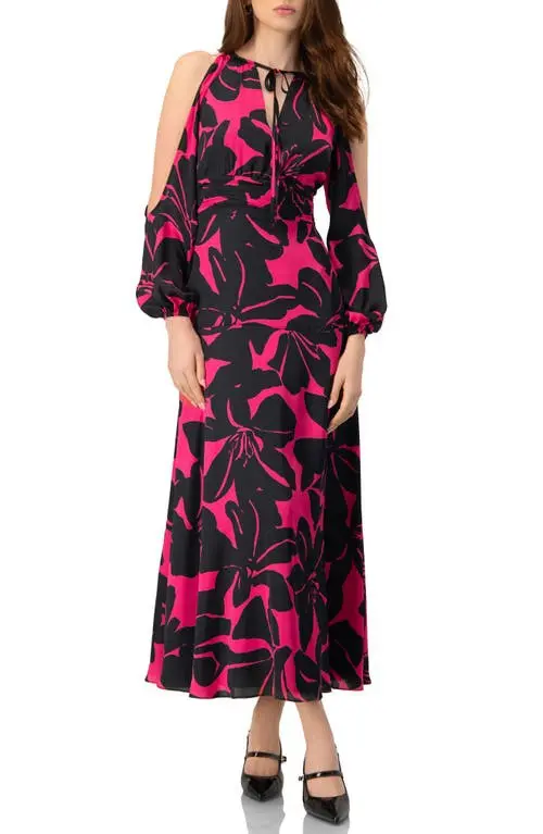 IVONNE Off-shoulder Long Sleeve Maxi Dress