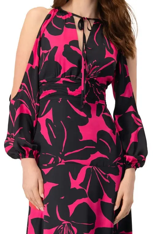 IVONNE Off-shoulder Long Sleeve Maxi Dress