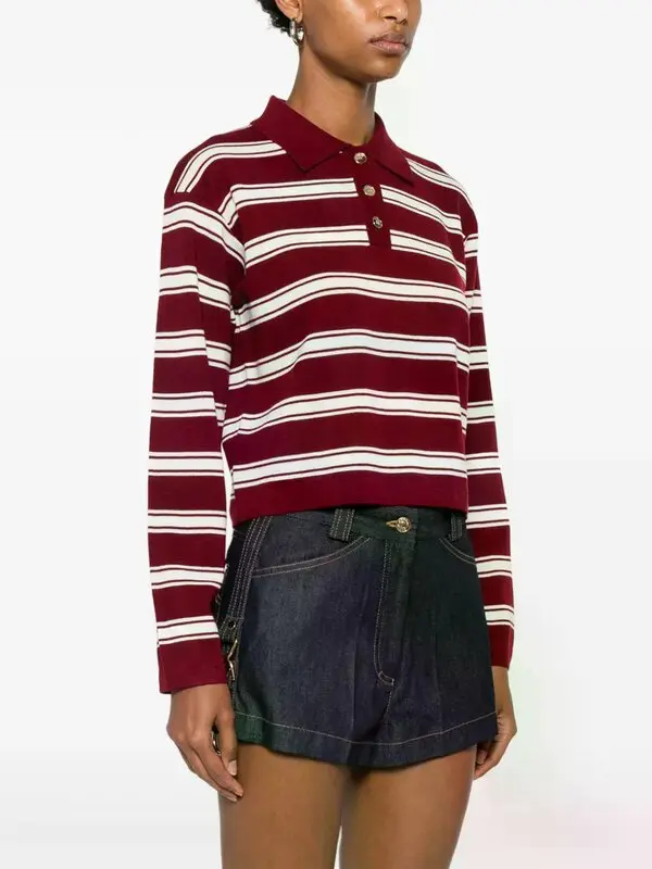 Sandro Striped Polo Top
