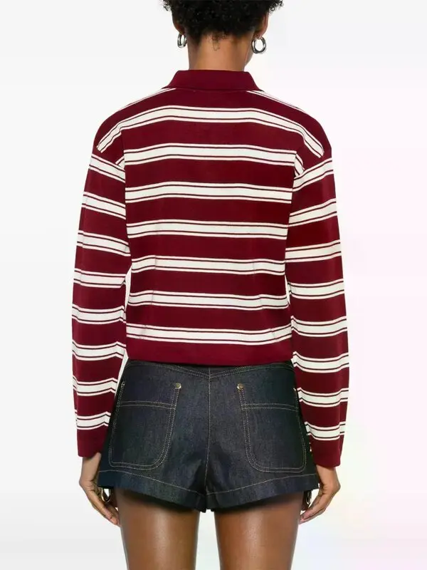 Sandro Striped Polo Top