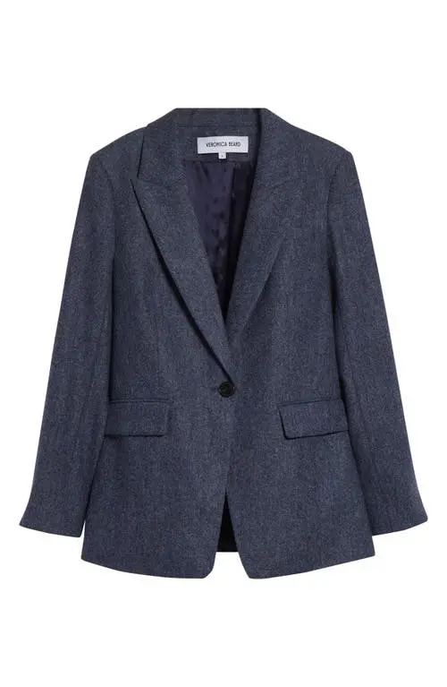 Veronica Beard Vega Wool Dickey Jacket - Blue Melange