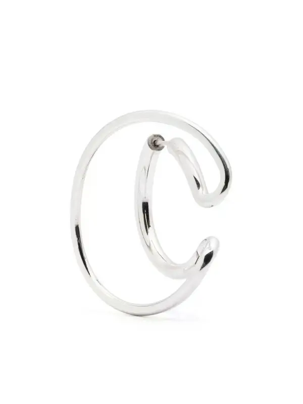Charlotte Chesnais Large Ego Hoop Earring - Silver