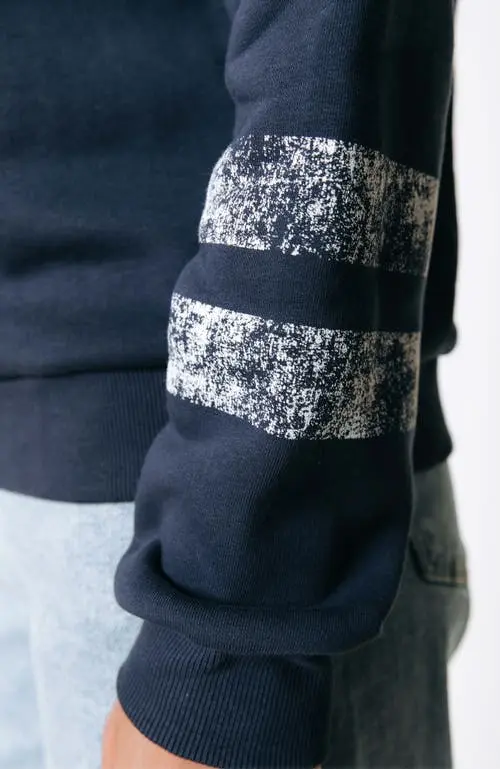 COLOURFUL REBEL Varsity Logo Relaxed Zip Sweat - Navy