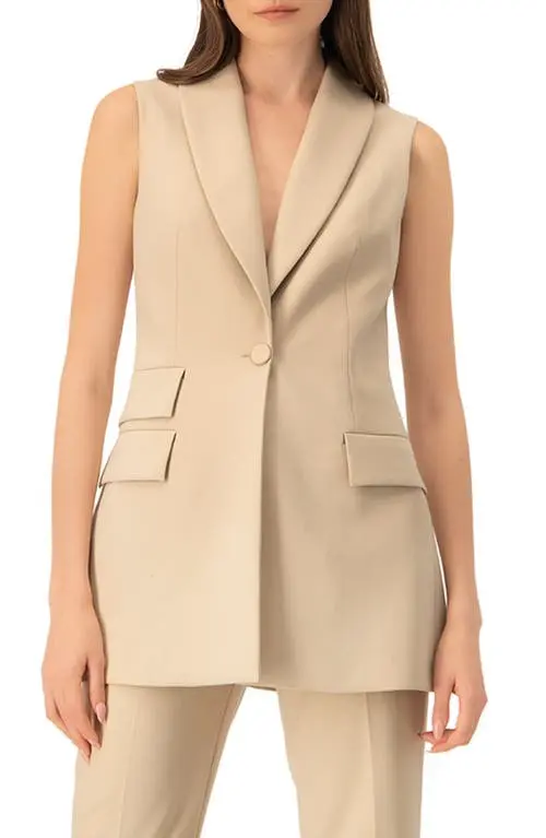 IVONNE Tailored Vest With Lapel Collar