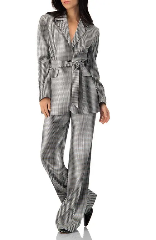IVONNE Houndstooth Tailored Trousers