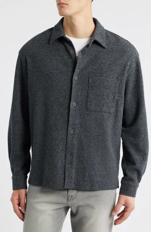 FRAME Waffle Knit Button-up Shirt