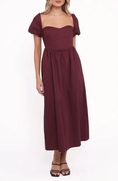 PETAL & PUP Remira Puff Sleeve Midi Dress