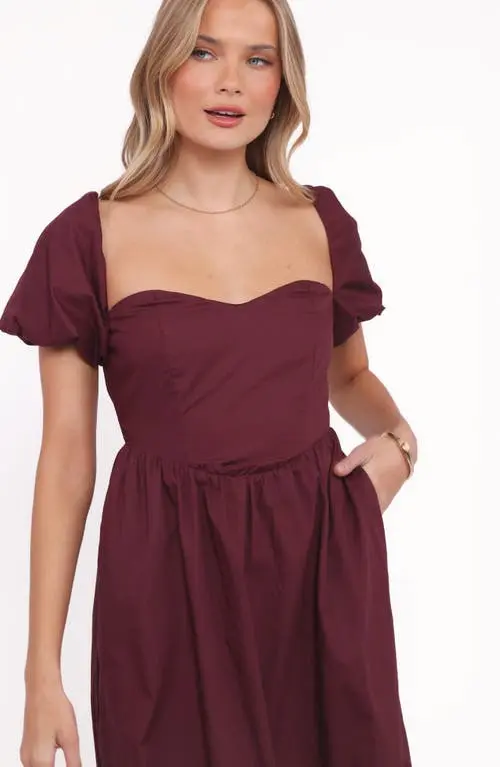 PETAL & PUP Remira Puff Sleeve Midi Dress