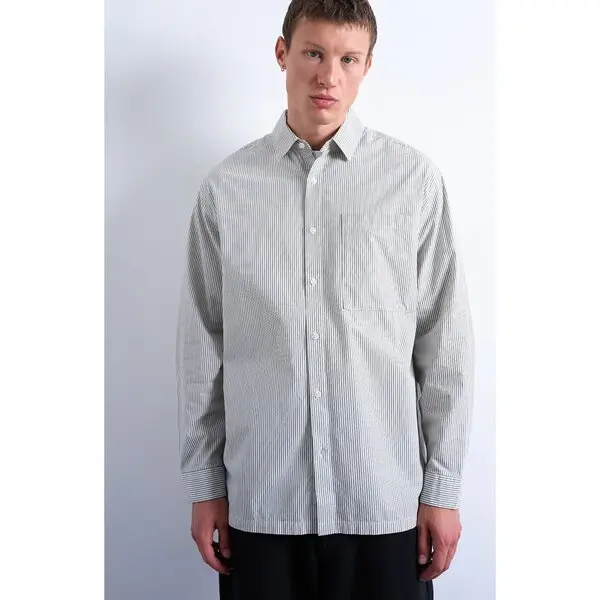 Topman Oversize Stripe Button-up Shirt