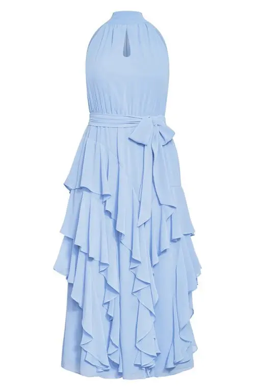 City Chic Sleeveless Ruffle Maxi Dress