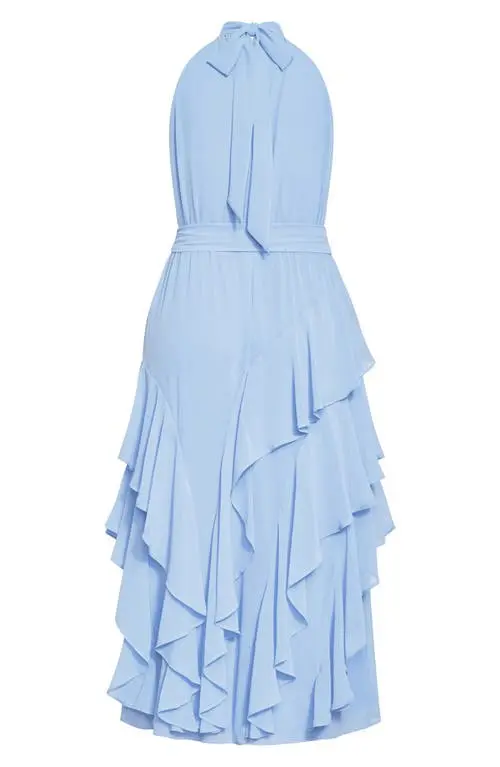 City Chic Sleeveless Ruffle Maxi Dress