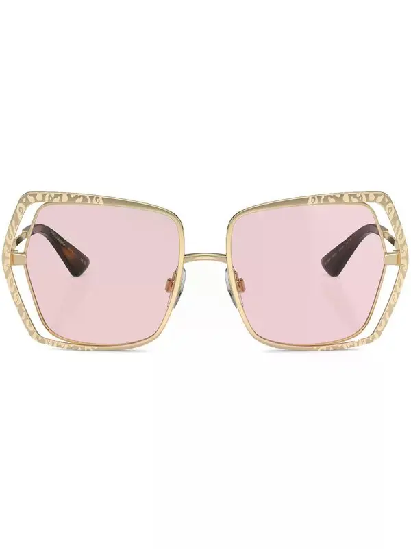 Dolce & Gabbana Square Frame Sunglasses - Gold