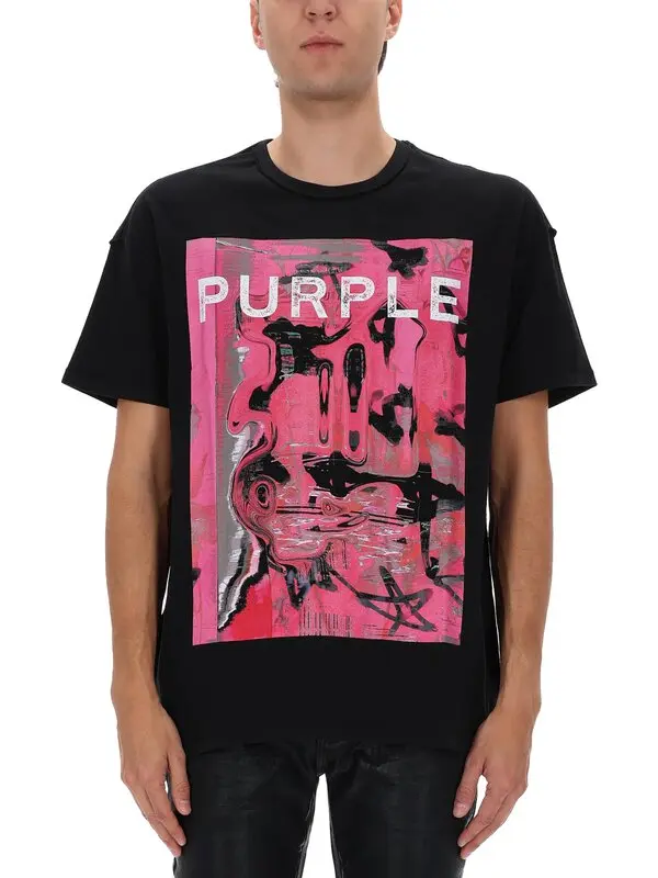 PURPLE BRAND T-shirt With Print - Black