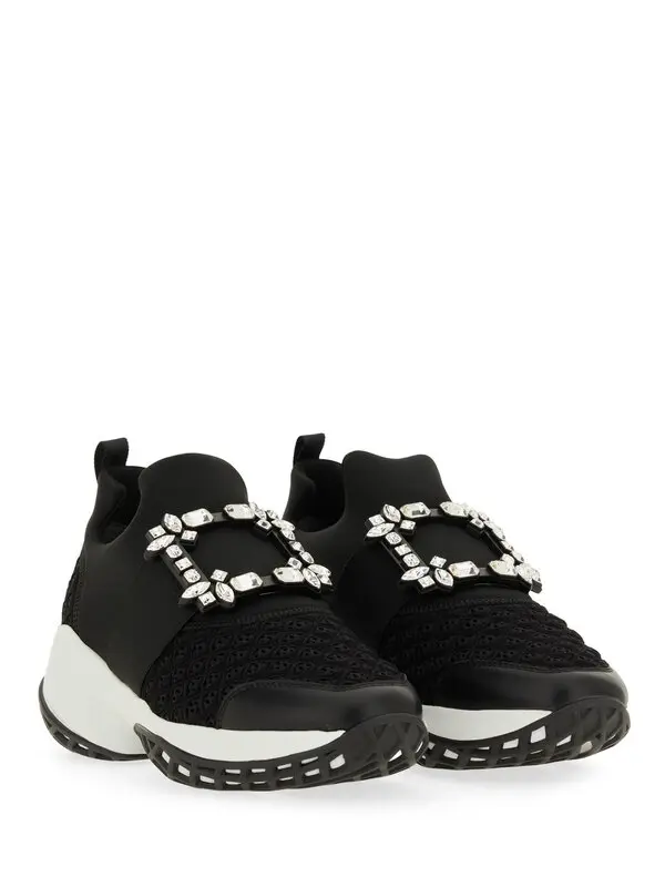ROGER VIVIER Viv' Run Sneaker - Black