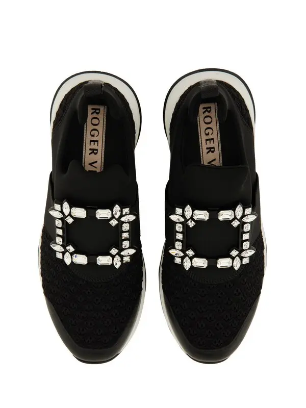 ROGER VIVIER Viv' Run Sneaker - Black