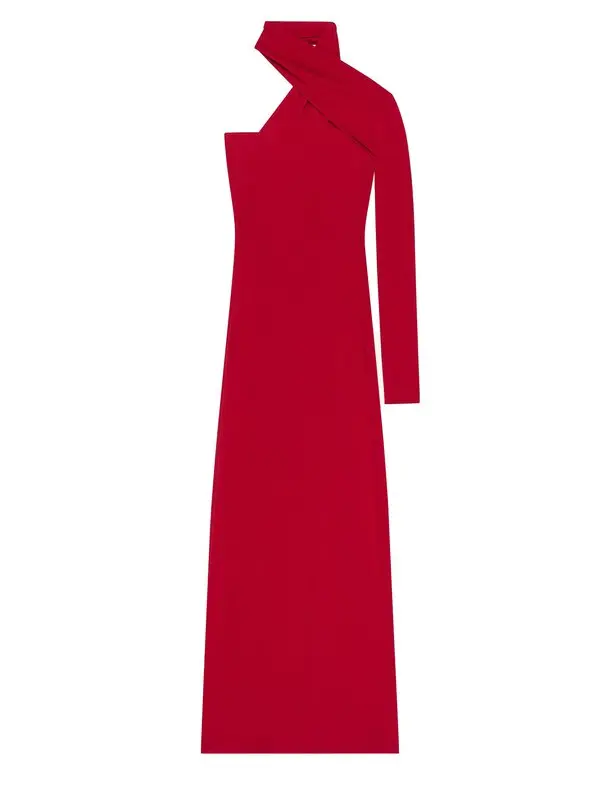 COURREGES Draped One-shoulder Dress - Red