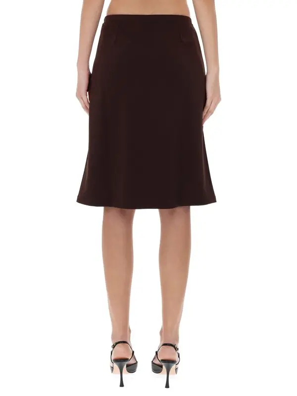 COURREGES Midi Skirt With Logo