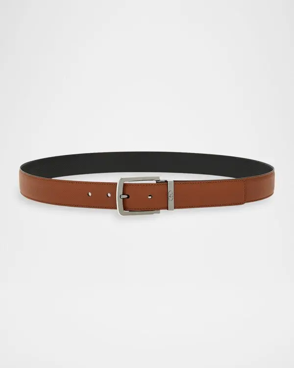 FERRAGAMO Reversible Leather Belt - New Cognac