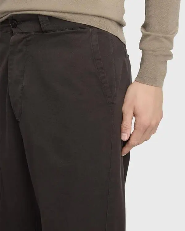 THE ROW Ottis Cotton And Cashmere Straight-leg Chino Pants - Mud