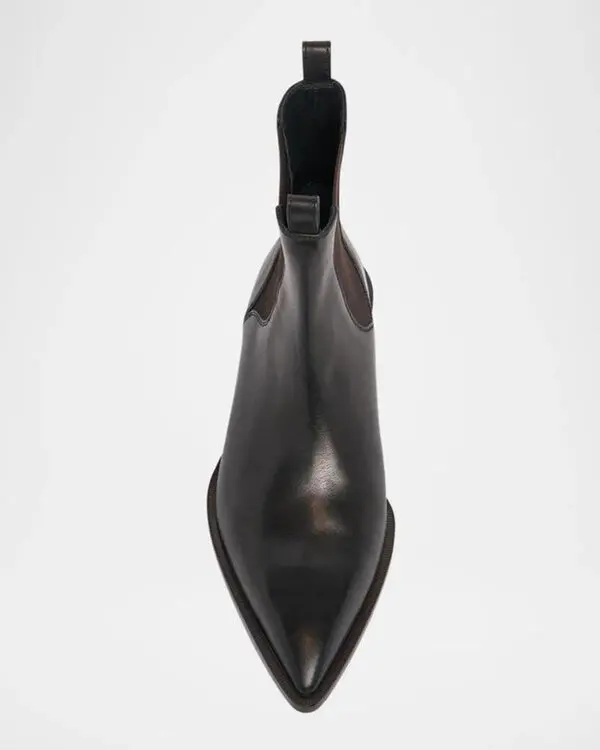 LANVIN Leather Point-toe Chelsea Boots
