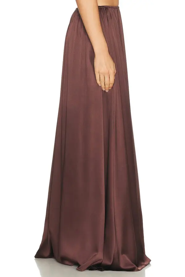 HELSA Silk Charmeuse Maxi Skirt