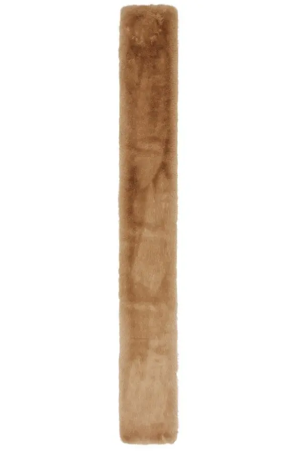 HELSA Faux Fox Scarf In Tan
