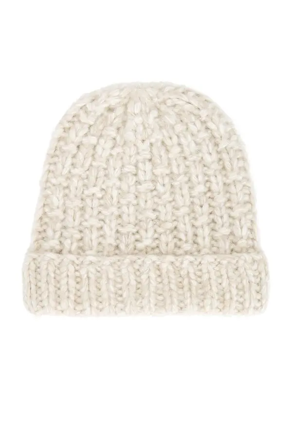 HELSA Joanie Hand Knit Beanie - Oatmeal