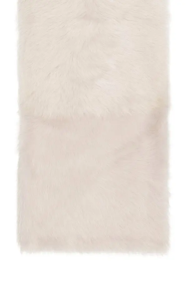 Nour Hammour Decadent Shearling Scarf In Brown - Cloud