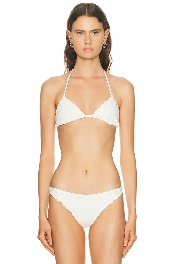 Staud Lido Bikini Top - Ivory
