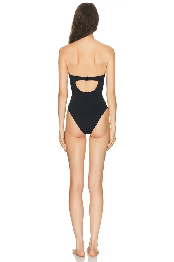 Staud Maeve One Piece Swimsuit - Black & White