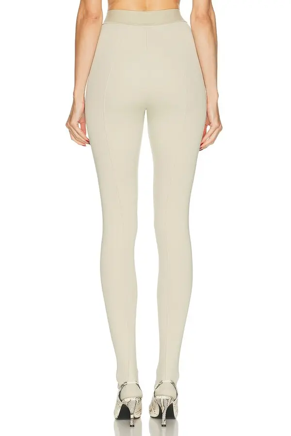 Wardrobe.NYC Opaque Stirrup Legging In Beige - Ash