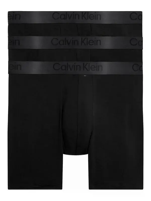 Calvin Klein Logo Waistband 3-pack Boxer Brief - Black