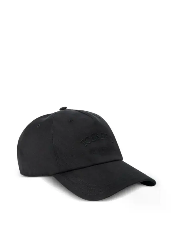 Iceberg Logo-embroidered Cap - Black