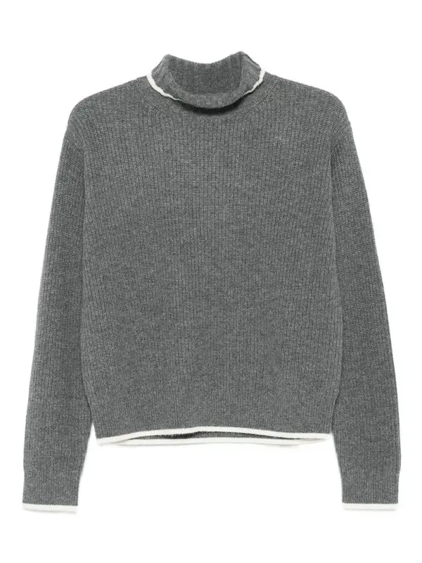 Sandro Ribbed Knit Turtleneck Sweater