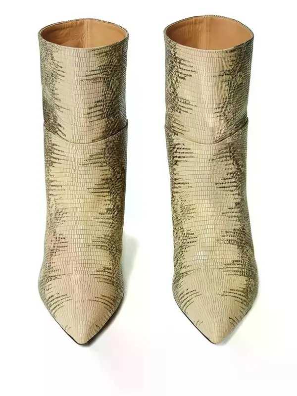 TWINSET Lizard-print Pointed-toe Boots