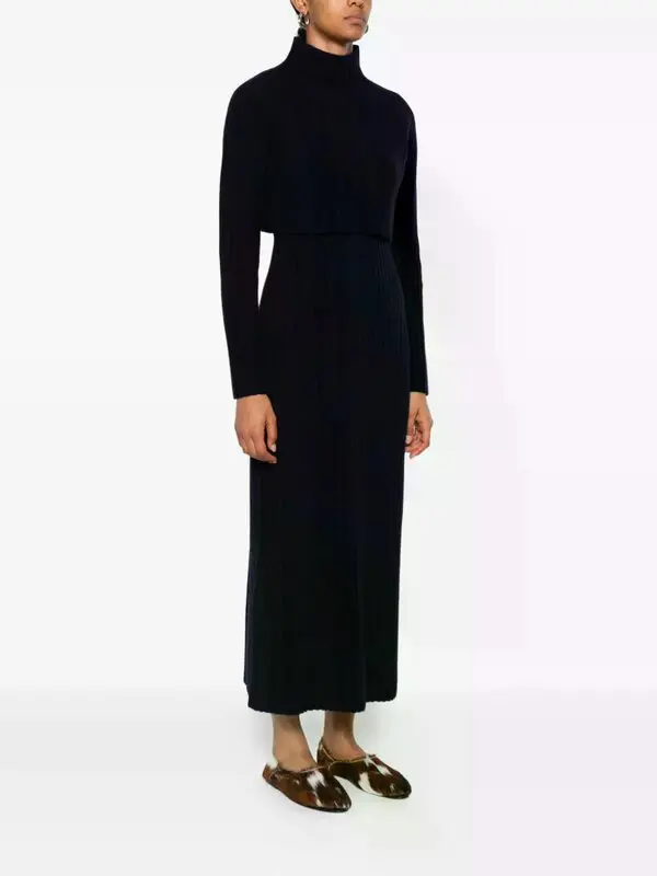 Maje Ribbed High-neck Dress