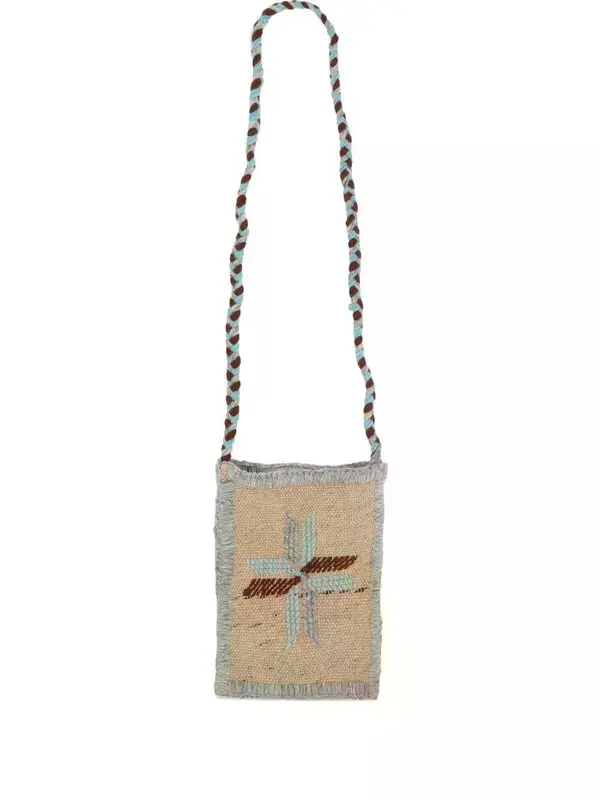 CHAMULA Embroidered Messenger Bag - Neutrals