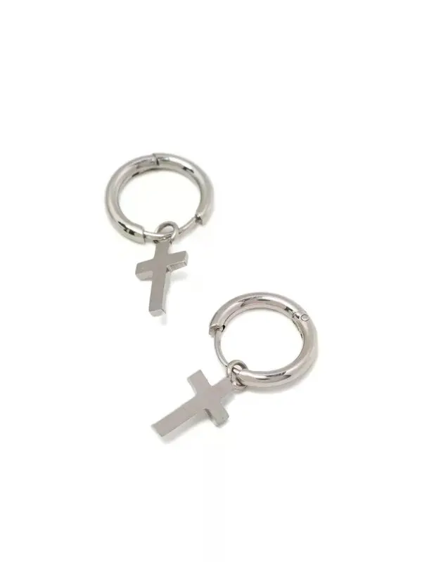 BLAKLACE Cross Hoop Earrings